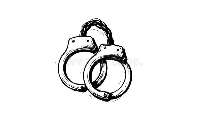 Animation Forms a Sketch of the Handcuff Icon Stock Video - Video of ...