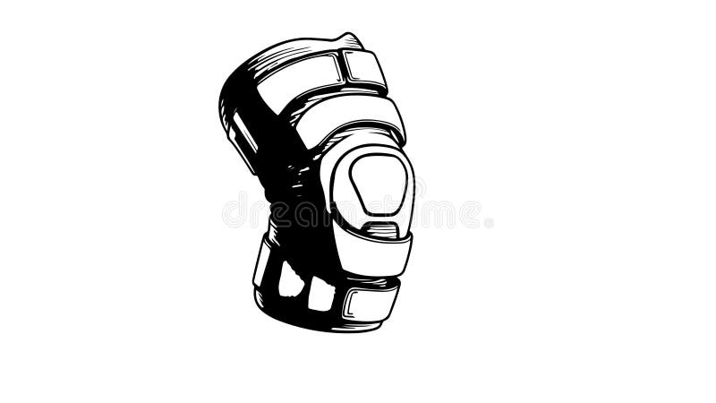 Animation Forms a Sketch of the Knee Protector Icon Stock Video - Video ...