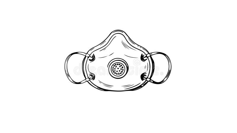 Animation Forms a Sketch of an Oxygen Mask Icon Stock Footage - Video ...