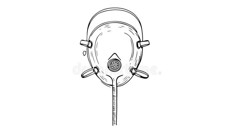 Animation Forms a Sketch of an Oxygen Mask Icon Stock Footage - Video ...