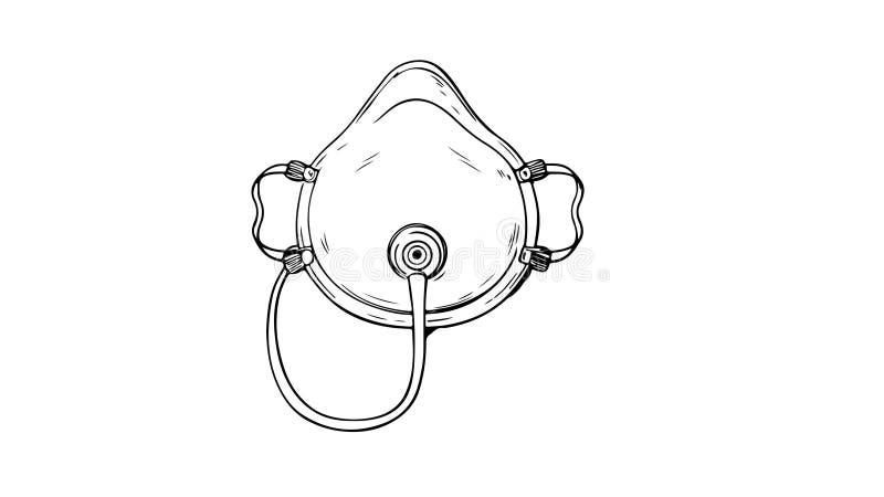 Animation Forms a Sketch of an Oxygen Mask Icon Stock Footage - Video ...