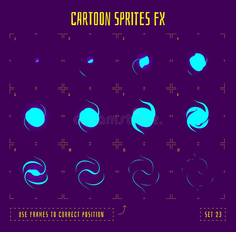 Animation Frames Or Fire Sprites Stock Vector - Illustration of game ...