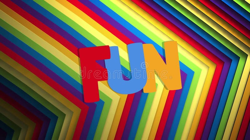 Animation of Fun Text Over Rainbow Shape Stock Video - Video of ...