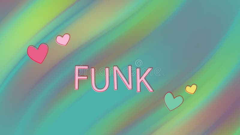 Animation of Funk Text and Hearts on Green Background Stock Footage ...