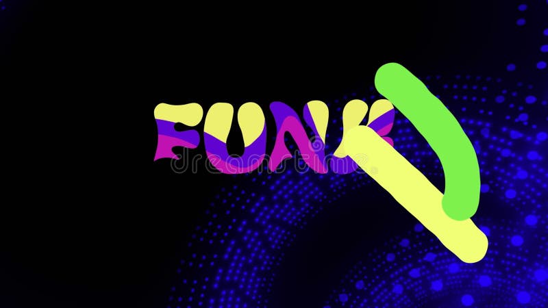 Animation of Funk Text Over Blue Trails Background Stock Video - Video ...