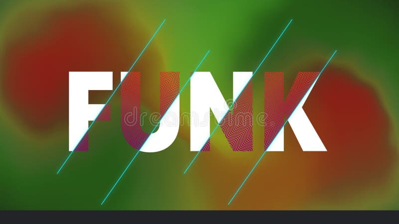 Animation of Funk Text Over Red and Green Background Stock Footage ...