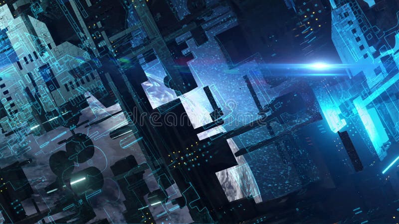 Technology Interface - Computer Data Screen Display Animation Stock ...