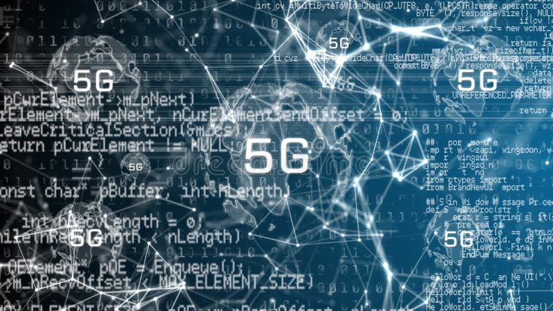 Animation of 5g Over Globe, Data, Connections, Binary Code and Digital Screen Stock Video ...