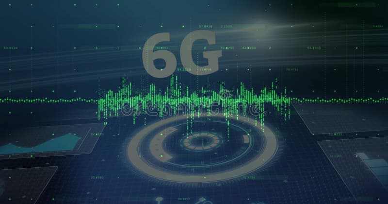 Animation of 6G Technology with Digital Waveforms and Futuristic ...