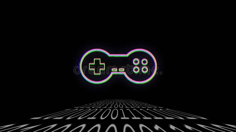 Animation of Game Control Pad Over Binary Coding Background Stock Video - Video of business ...