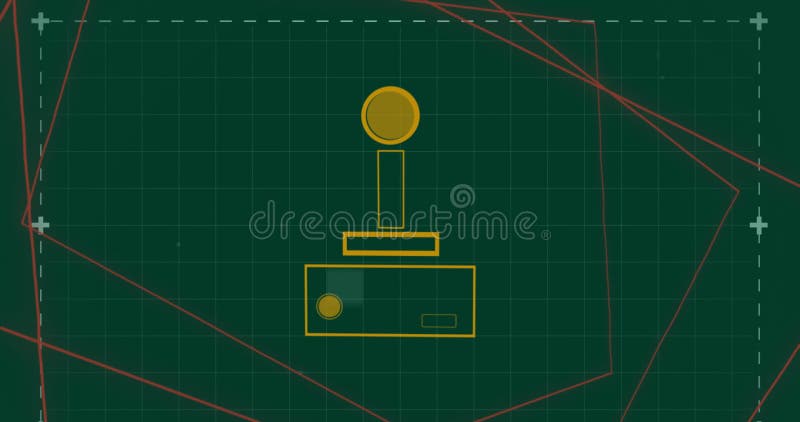 Animation of Game Controller Over Falling Squares on Grid Pattern ...