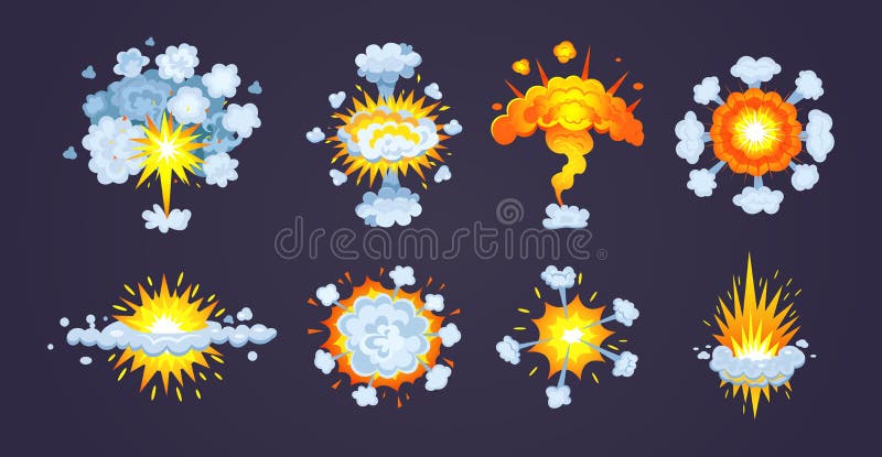Animation for Game of Explosion Effect. Frame Comic Animation with ...