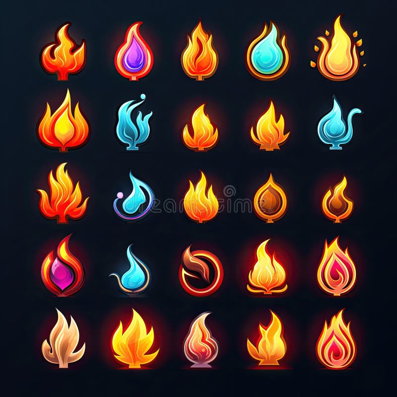 Animation Game Fire Flame Ai Generated Stock Image - Image of flame ...