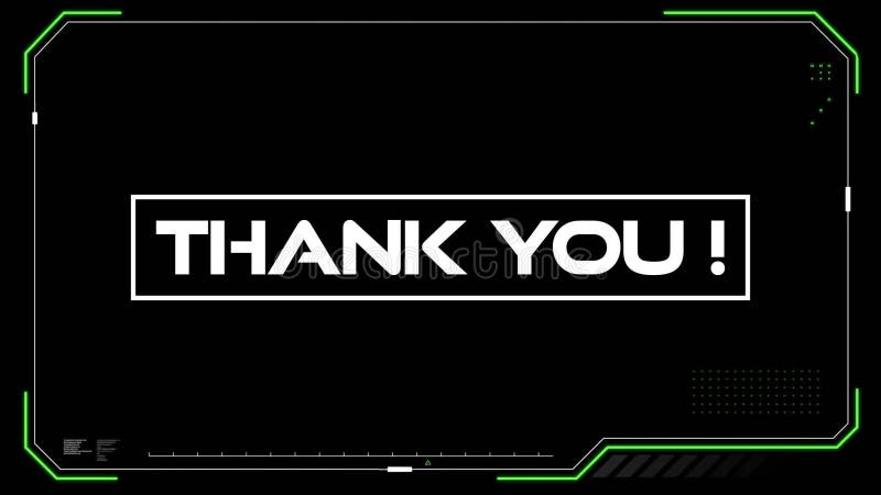 Thank You Animation. 3d Text Effect Animated on the Black Screen Alpha ...