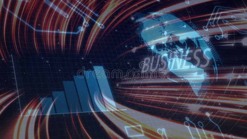 Animation of Global Network Connections and Digital Business Growth ...