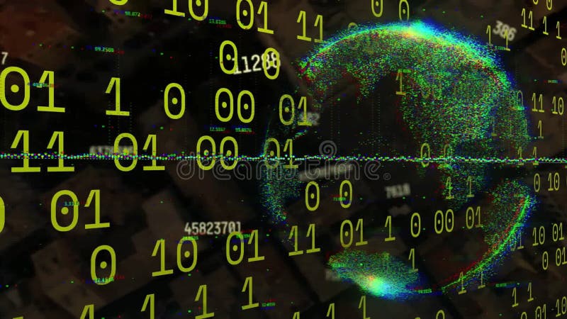 Animation Of Globe And Binary Coding Stock Video Video Of Processing Computer 303120617