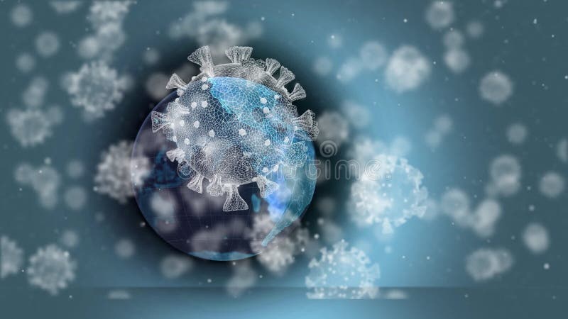 Animation of Globe and Covid 19 Cells Stock Footage - Video of corona ...