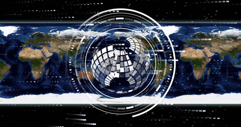 Animation of Globe with Data Processing Over World Map Stock Video - Video of globe, internet ...