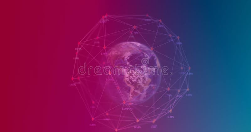 Animation of Globe of Network of Connections Stock Footage - Video of ...