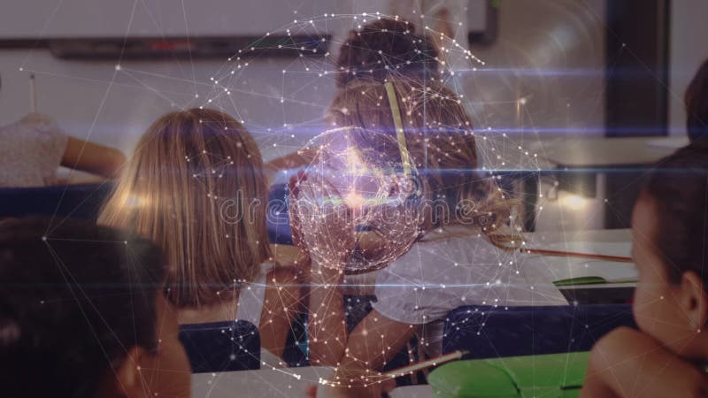 Animation of Globe of Network of Connections Over Diverse Students ...