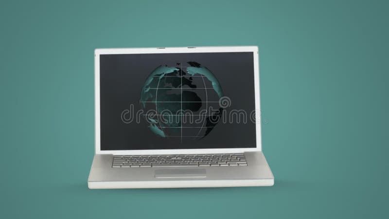 Animation of Globe Spinning on a Computer Screen Stock Video - Video of ...