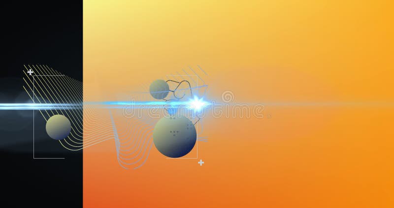 Animation of Globe, Wave Pattern in Viewfinder, Mandala and Lens Flare ...
