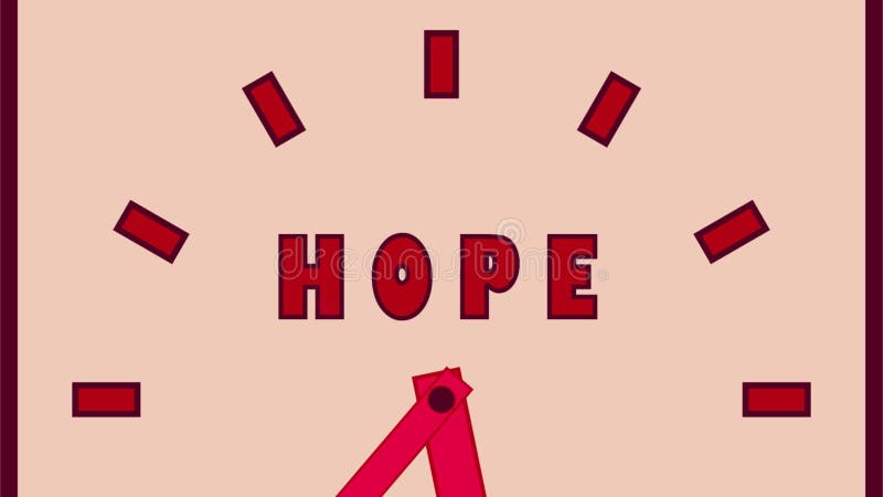 Animation of Glory of Hope on a Wall Clock with Running Hands Stock ...