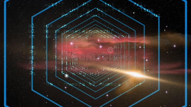 Animation of Glowing Falling Shapes Over Pink Stock Footage - Video of ...