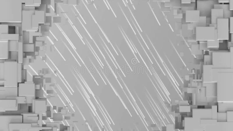 Animation of Glowing Light Trails Moving on Grey Background Stock Video ...