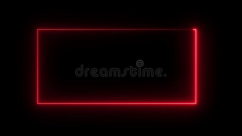 Animation of Glowing Neon Rectangle Frame Background Stock Footage ...