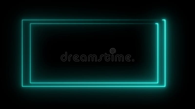 Animation of Glowing Neon Rectangle Frame Background Stock Footage ...
