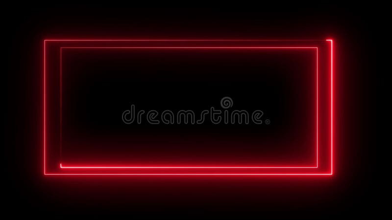 Animation of Glowing Neon Rectangle Frame Background Stock Footage ...