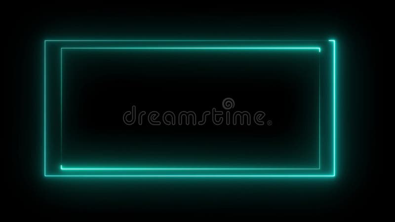 Animation of Glowing Neon Rectangle Frame Background Stock Footage ...