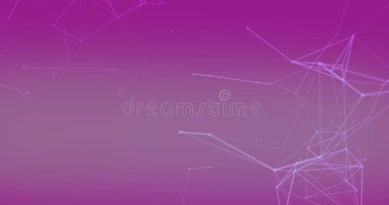 Animation of Glowing Network of Connections Floating on Purple ...