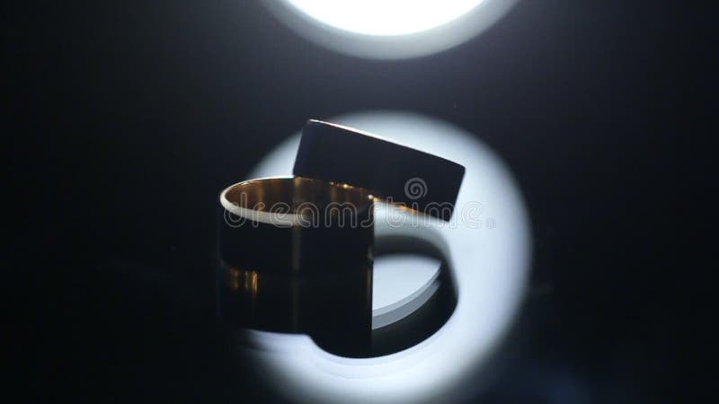 Animation of Golden Wedding Rings Stock Footage - Video of eternity ...