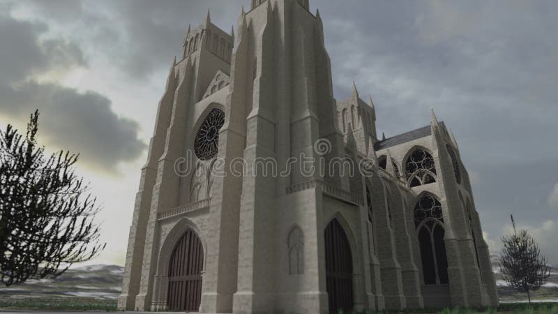 Animation of a Gothic Cathedral Stock Video - Video of catholic ...
