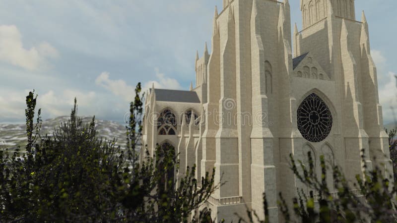 Animation of a Gothic Cathedral Stock Video - Video of catholic ...