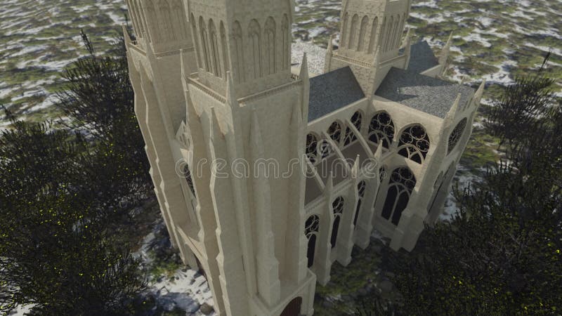 Animation of a Gothic Cathedral Stock Video - Video of catholic ...