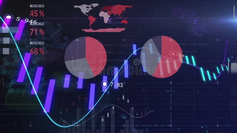 Animation of Graph with Changing Numbers with Infographic Interface ...