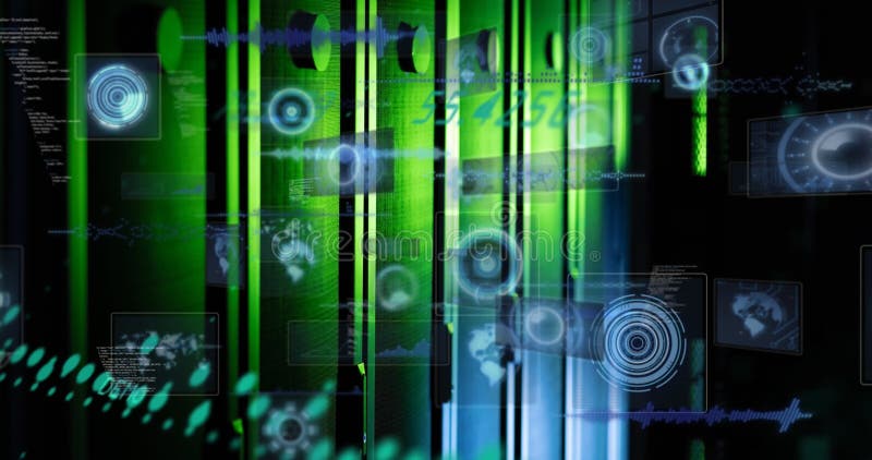 Animation of Graph, Maps, Globes, Radar and Computer Language Over Data ...