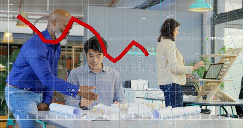 Animation of Graph, Mathematical Equations, Diagram, Diverse Architects ...