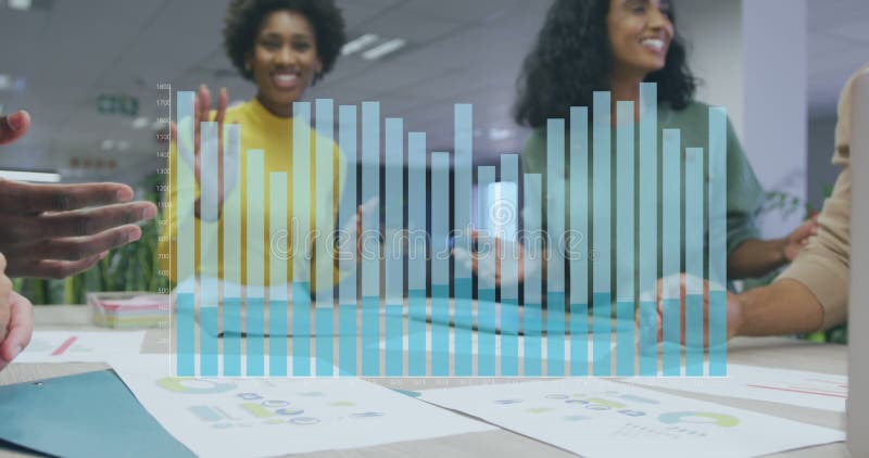 Animation of Graph Over Diverse Coworkers Sharing Ideas and Putting ...