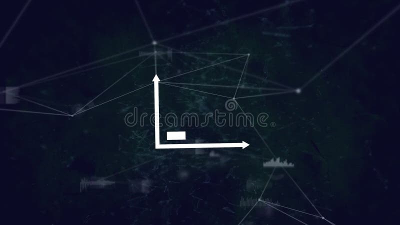 Animation of Graph Over Network of Connections Stock Footage - Video of ...