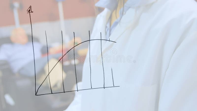 Animation of Graph Over Scientist in Laboratory Stock Footage - Video ...