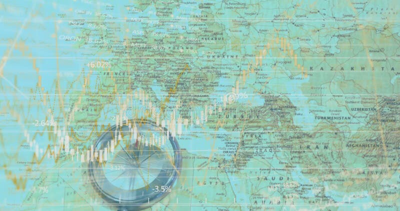 Animation of Rolling Graphs with Data and Information Over Globe ...