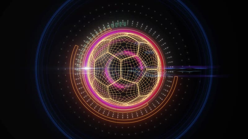 An Animation of a Graphical User Interface with a Football Spinning ...