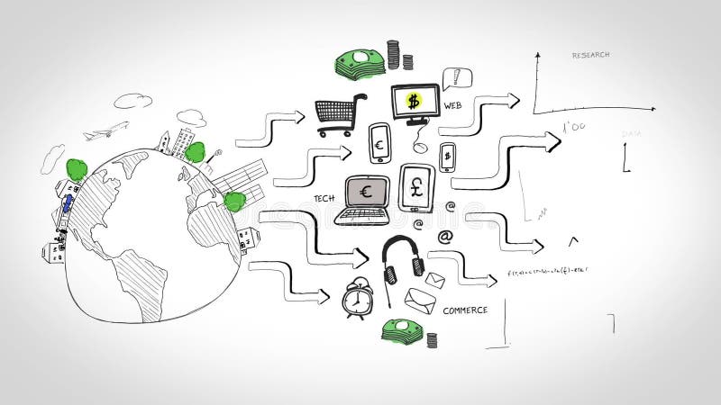 Animation of Graphics Showing Global Consumer Behavior Stock Footage ...