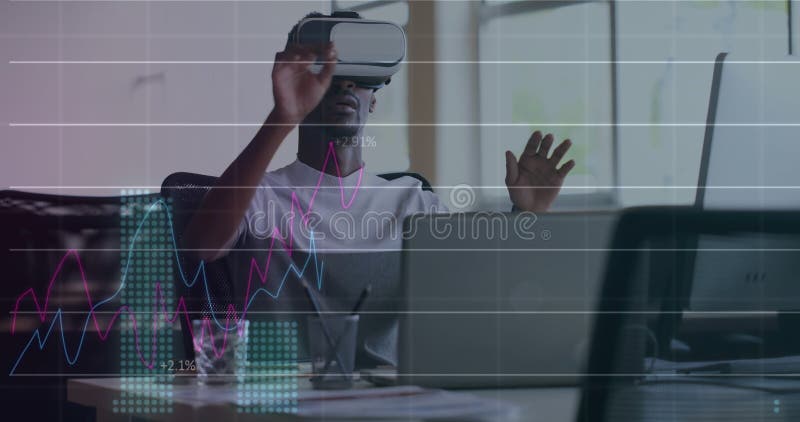 Animation of Graphs with Changing Numbers, African American Man ...