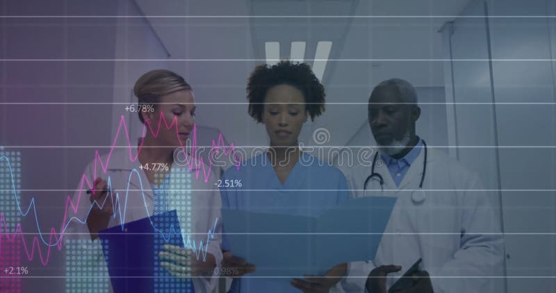 Animation of Graphs with Changing Numbers, Diverse Doctors Discussing ...