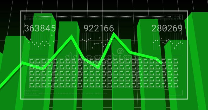 Animation of Graphs, Changing Numbers, Loading Bar, Squares Over Grid Pattern and Graphs Stock ...